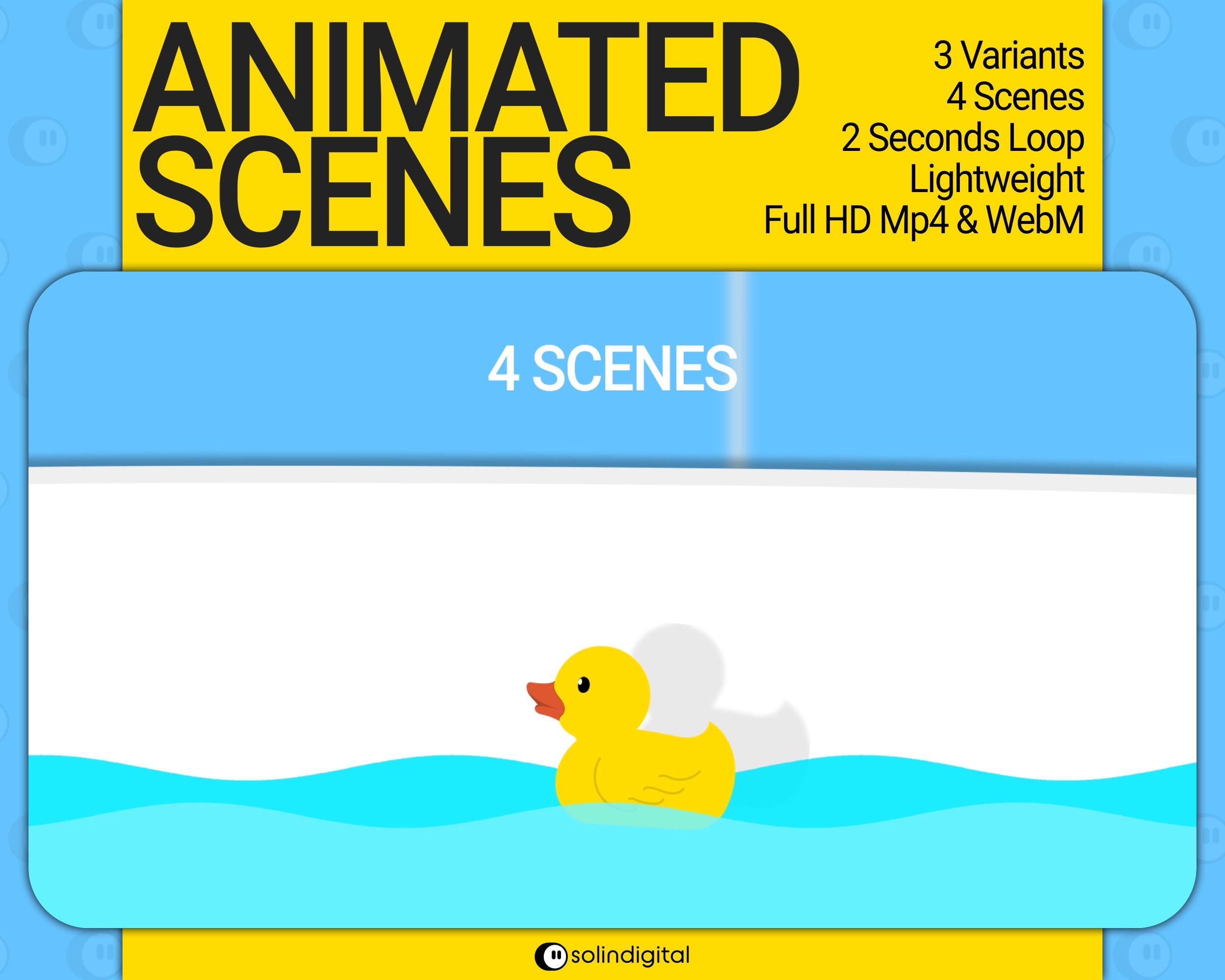 Rubber Duck Animated Scenes, BRB, Be Right Back, Starting Ending Soon ...