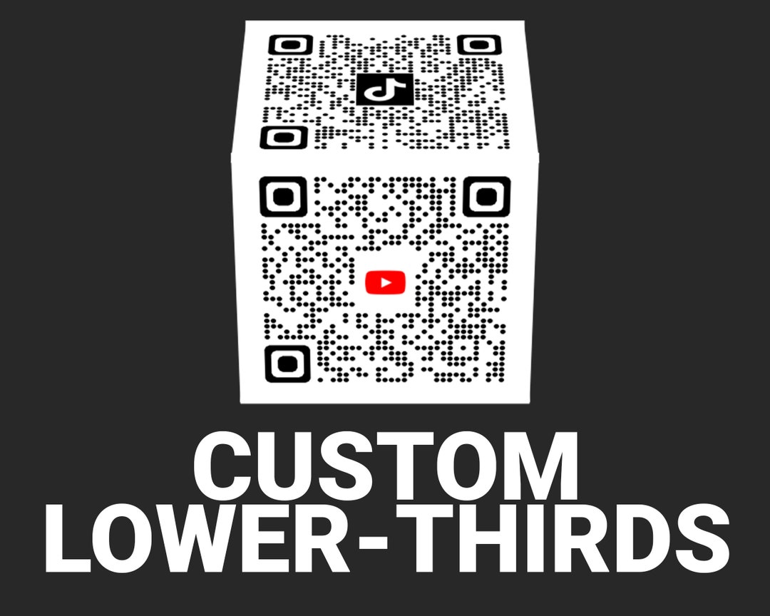 Custom QR Code Social Media Lower Thirds for Twitch Overlays, Animated ...