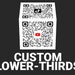 Custom QR Code Social Media Lower Thirds for Twitch Overlays, Animated ...