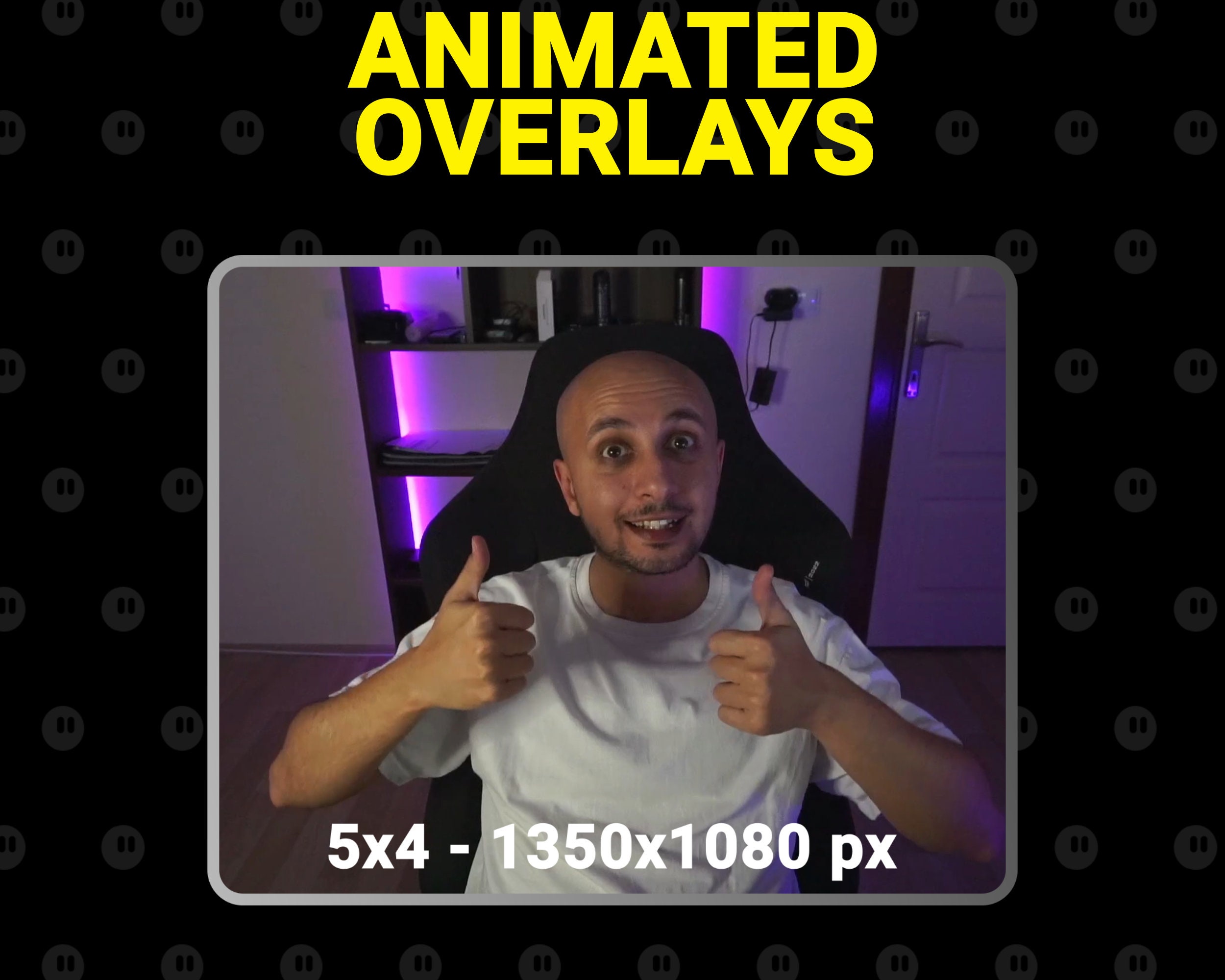 Gradient Animated Twitch Overlays, Cute Pastel Kawaii Camera Layouts ...