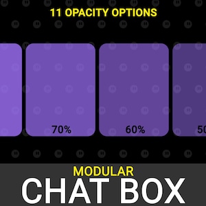Modular Twitch Chat Box, 3 Layers, 5 Shapes, 11 Transparency, 4 ...
