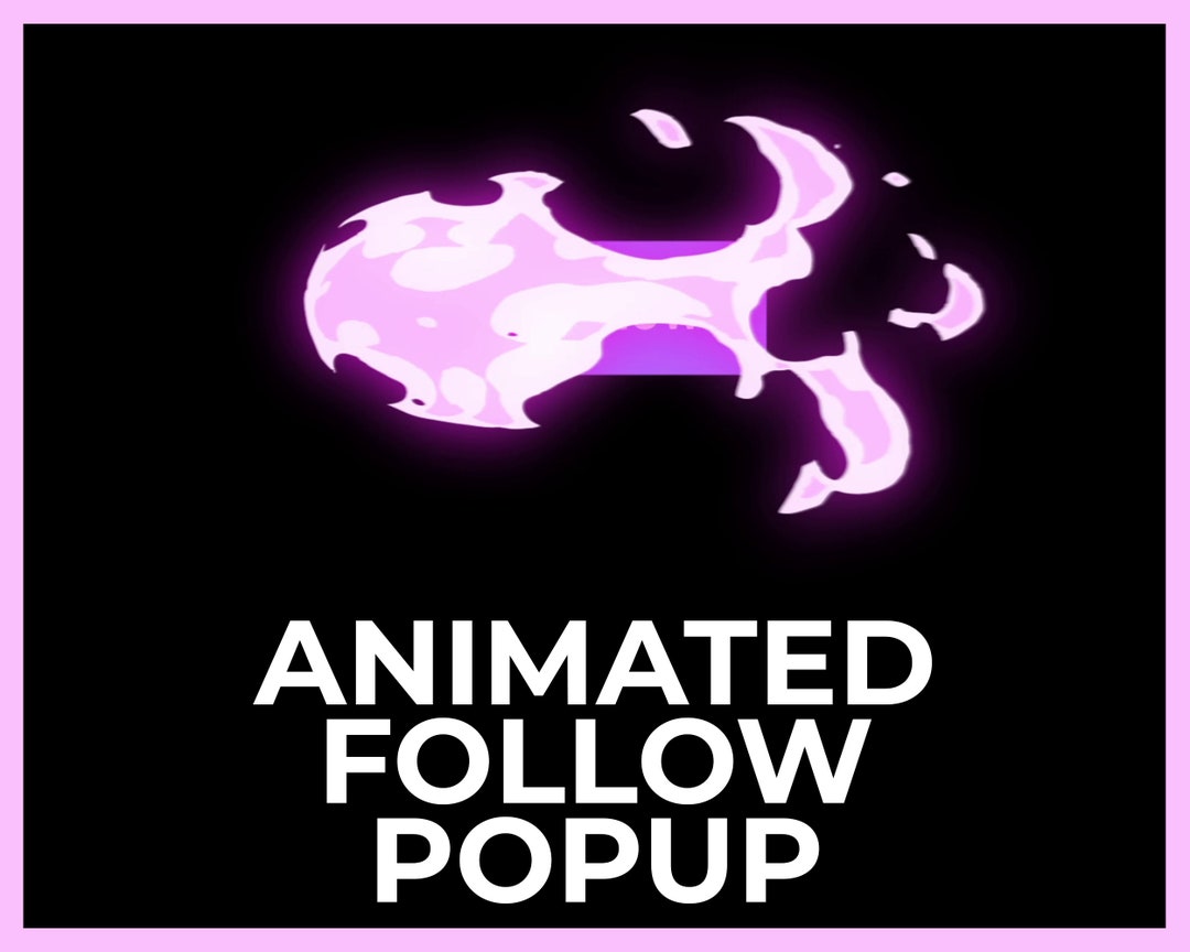 Animated Twitch Fire Follow Pop-up Overlay, Scalable, Easy to Implement ...