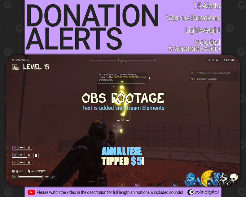 Tiny Skeletons Donation Alerts, Chibi Cute Skull Kawaii Funny Sound Tip ...