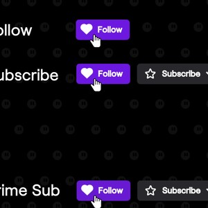 Twitch Follow, Subscribe and Prime Animated Pop-up Lower-third Overlays ...