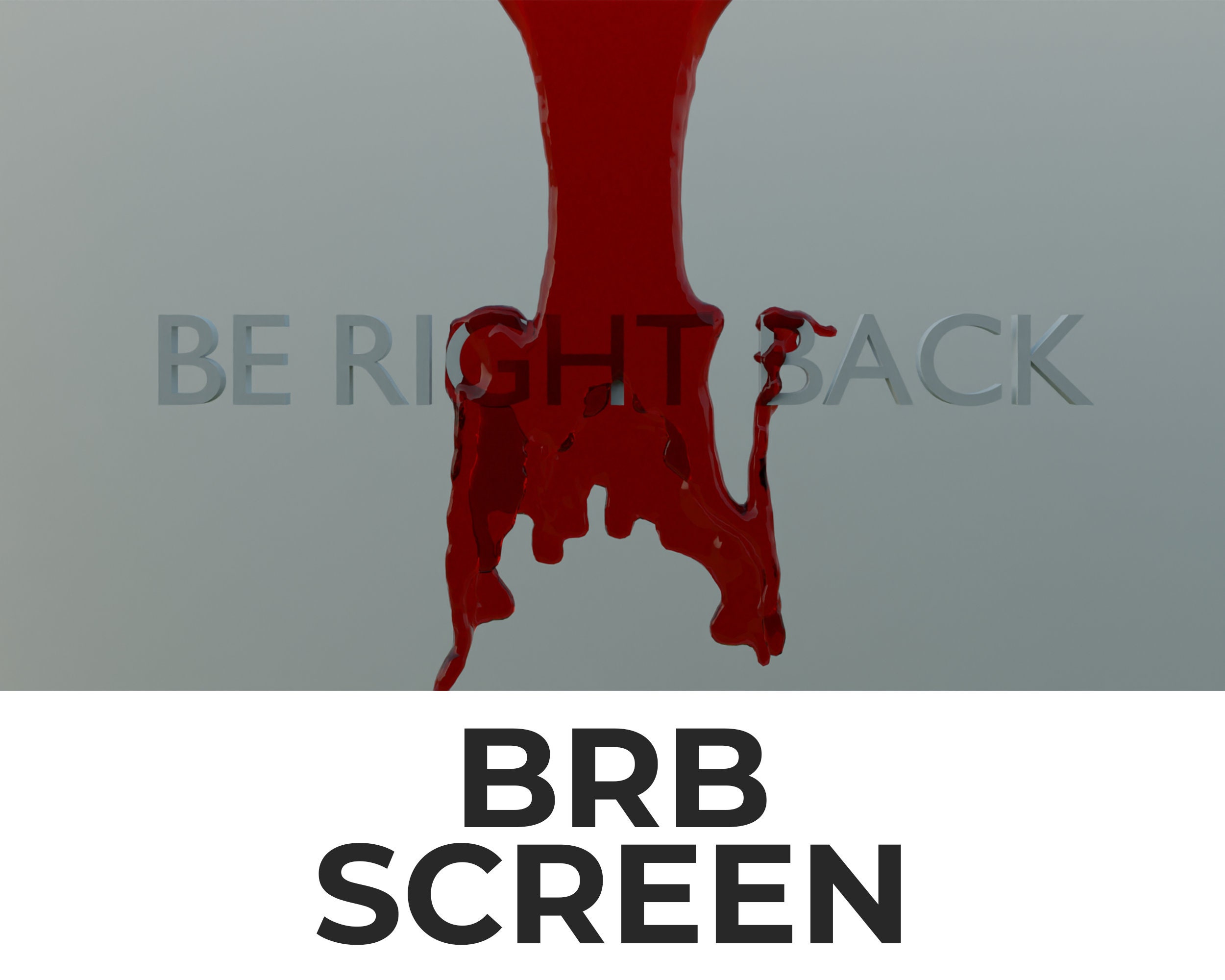 Blood Be Right Back Screen, BRB Animated Scene, Spooky Horror Halloween ...