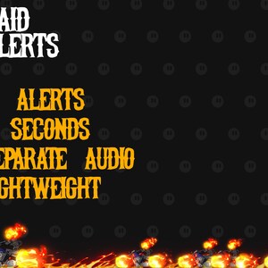 Skeleton Biker Raid Alerts for Twitch, Animated Fire Skull Hell Rider ...