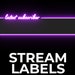 Animated Neon Stream Labels, Twitch Labels, Latest Follower Subscriber ...