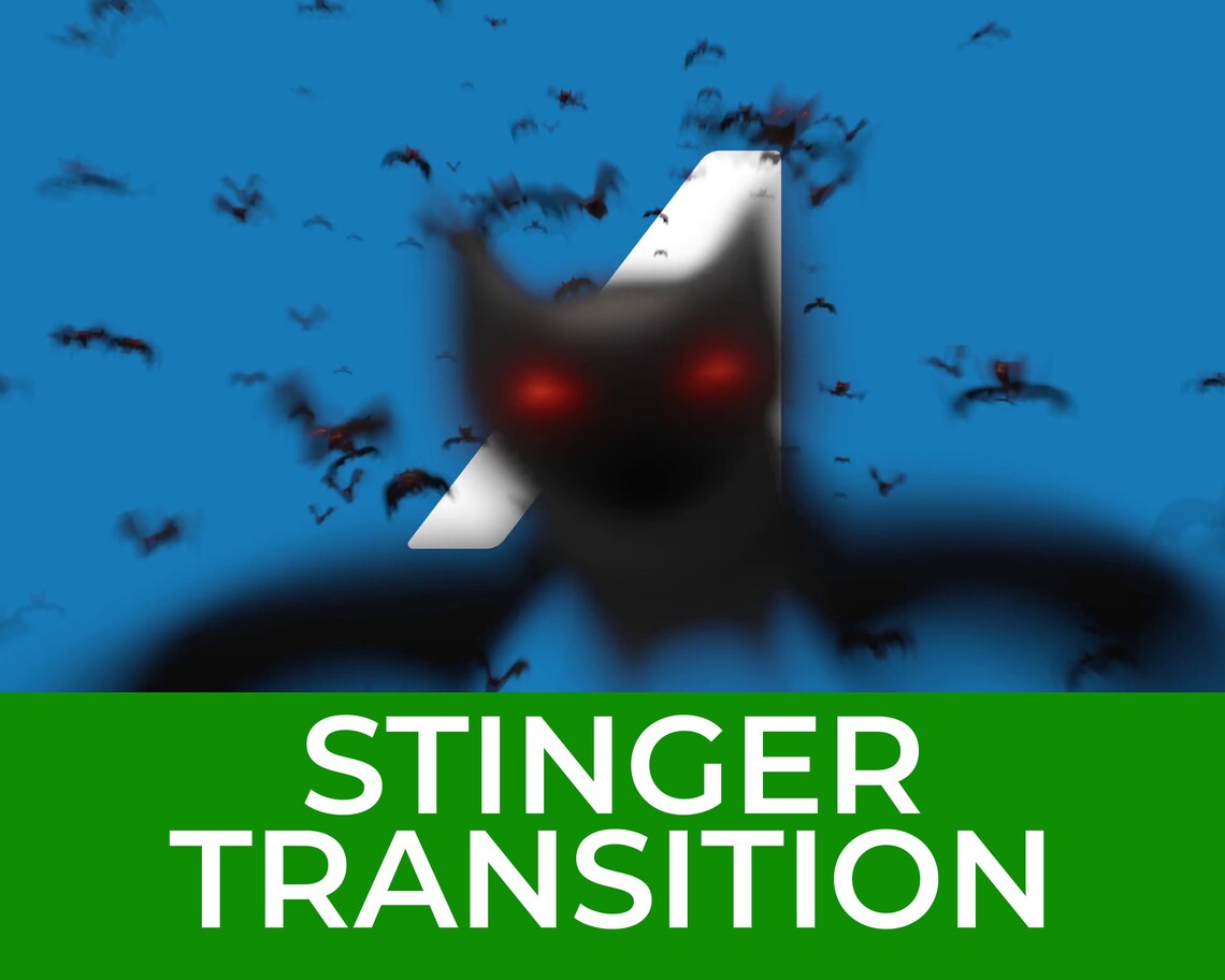 Bats Stinger Transition, Animated Twitch Overlays, Spooky Halloween ...