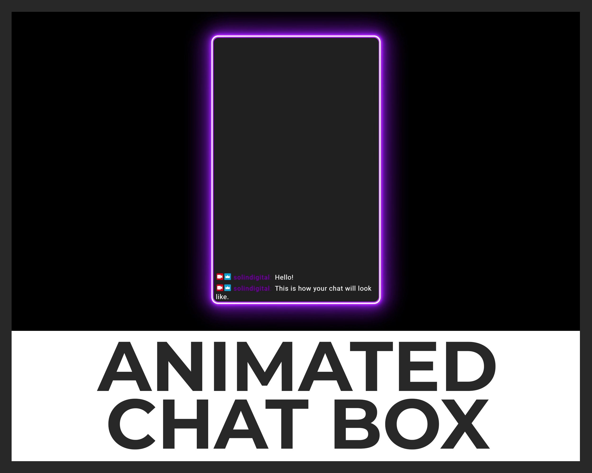 Animated Purple Saber Chat Box, Semi-transparent Light Chat Box Overlay ...