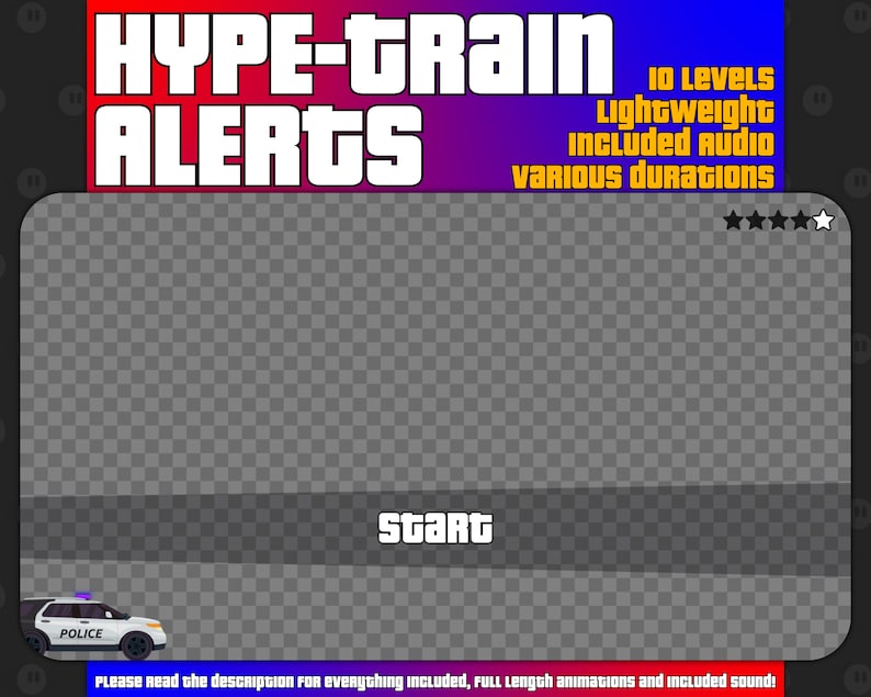 Police Chase Hype Train Alerts With Levels, Cops Grand Auto Speed ...