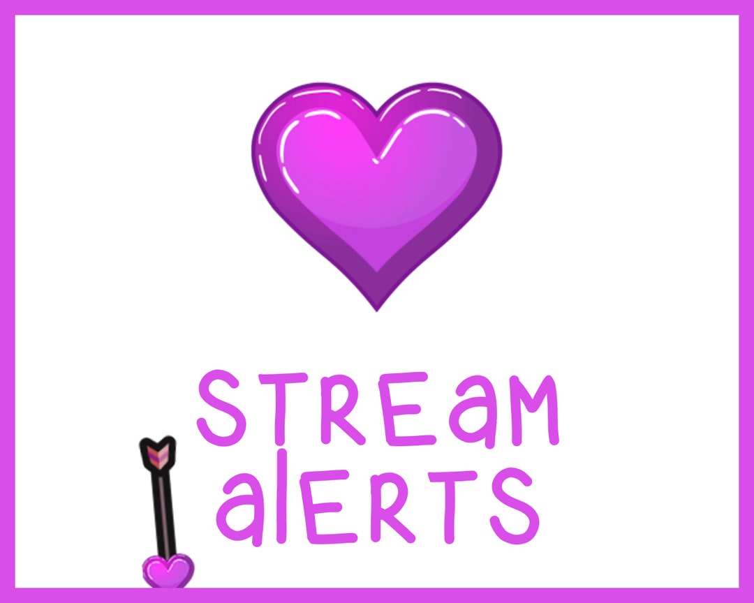 Love Arrow Animated Alerts for Twitch Streams, Cute Kawaii Heart ...