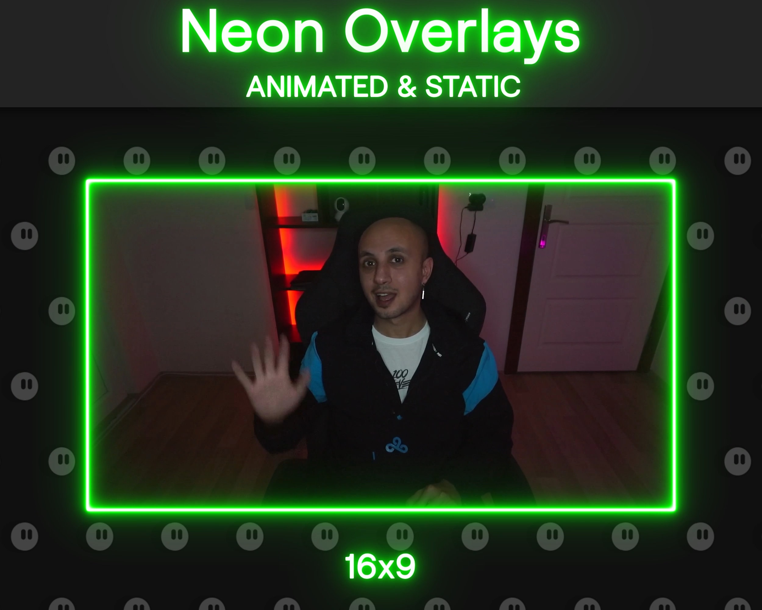 Neon Overlays Animated and Static Camera Borders for - Etsy