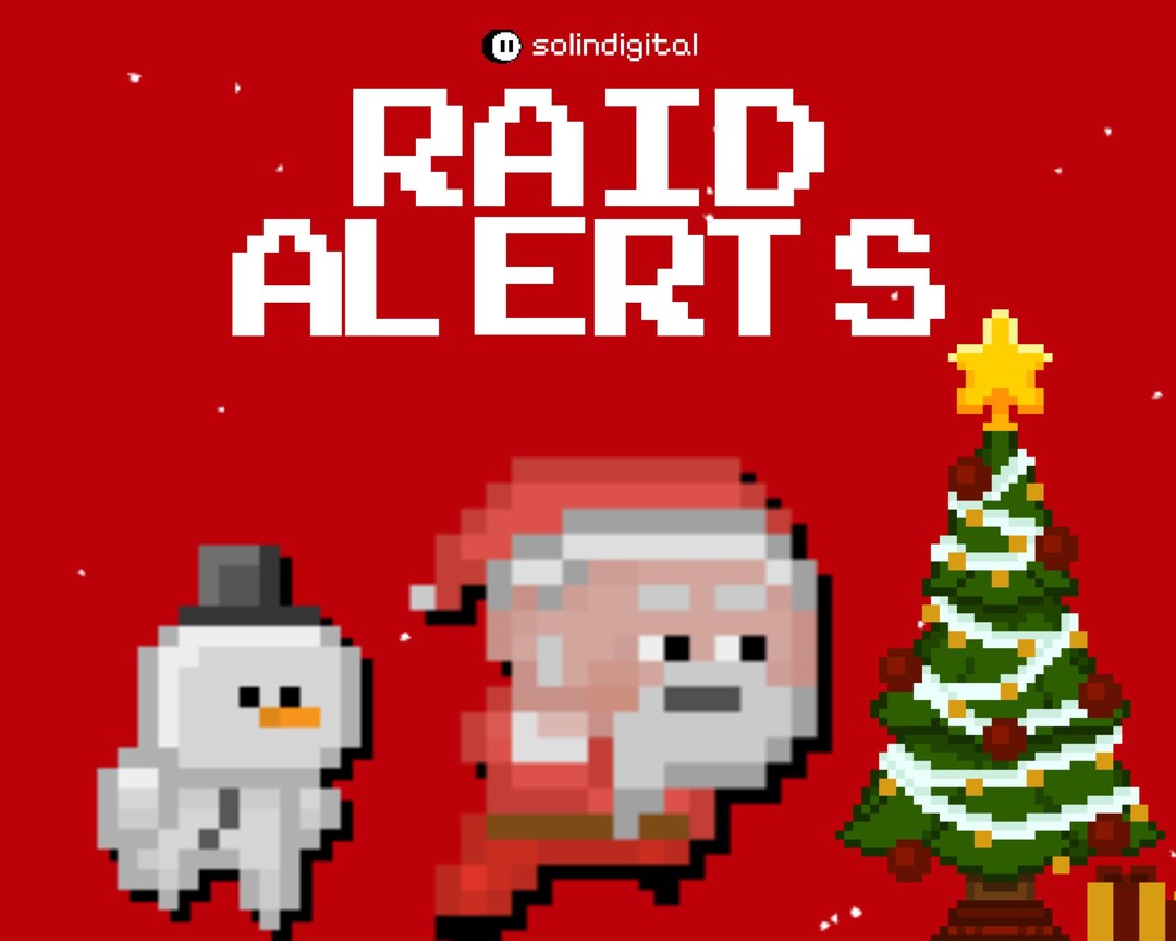 Pixel Christmas Raid Alerts | Santa Snowman Running Pixel Animation ...
