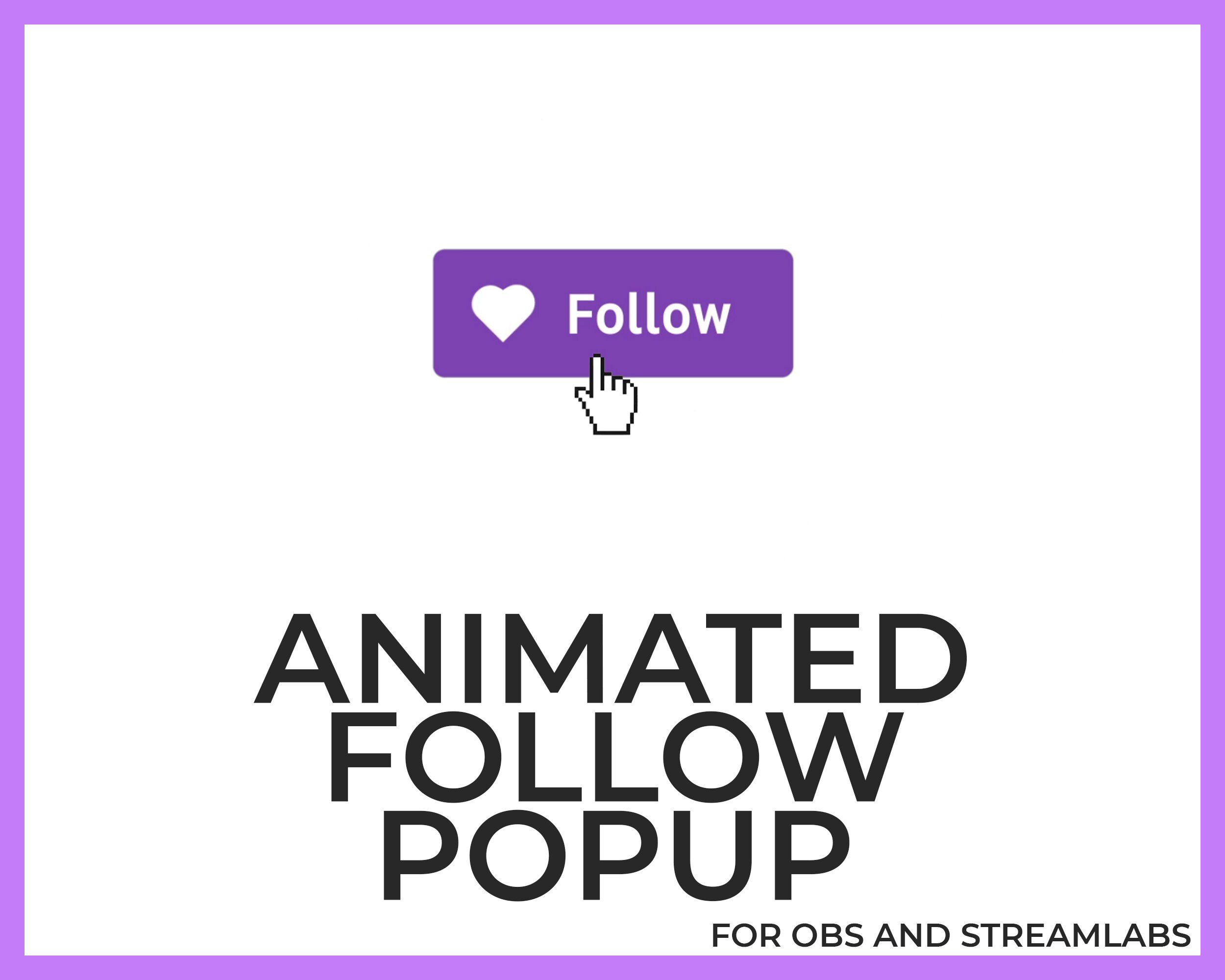 Animated Twitch Fire Follow Pop-up Overlay, Scalable, Easy to Implement ...