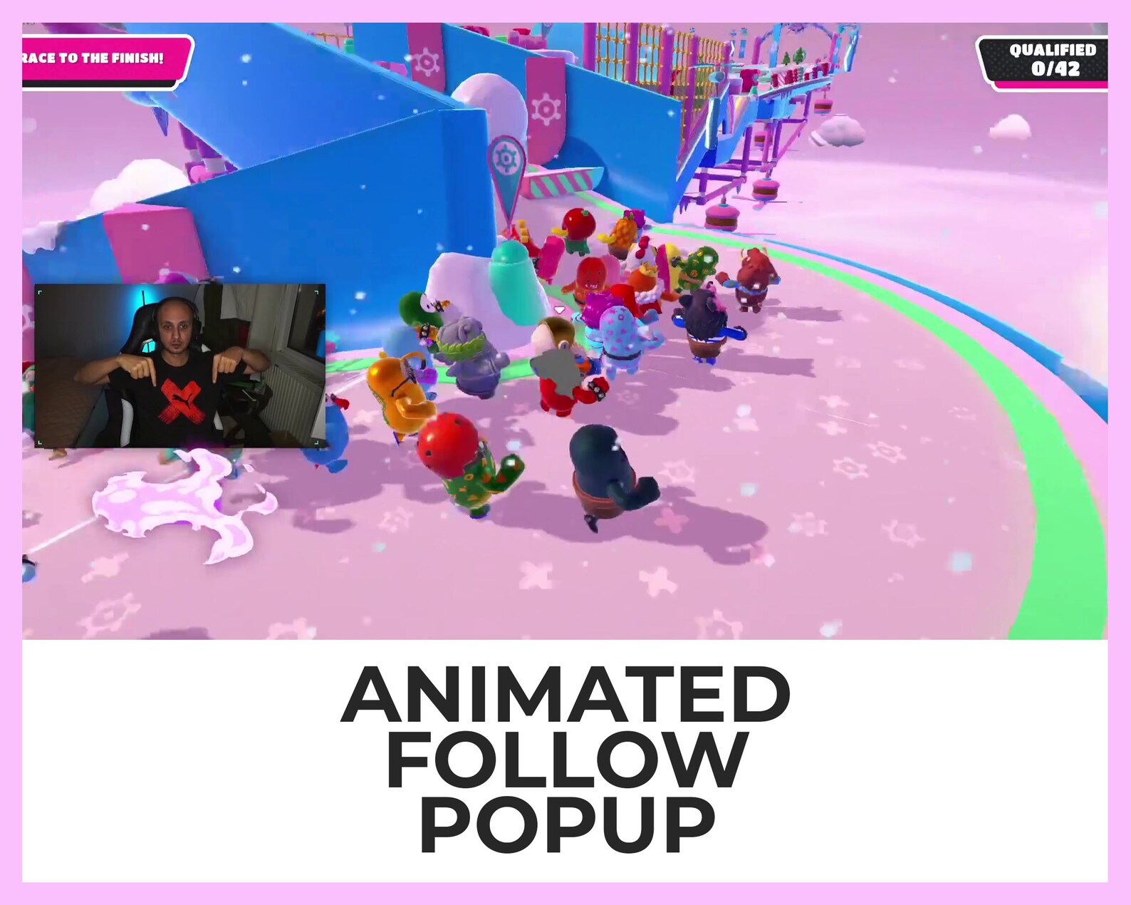 Animated Twitch Fire Follow Pop-up Overlay, Scalable, Easy to Implement ...