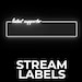 Animated Neon Stream Labels, Twitch Labels, Latest Follower Subscriber ...