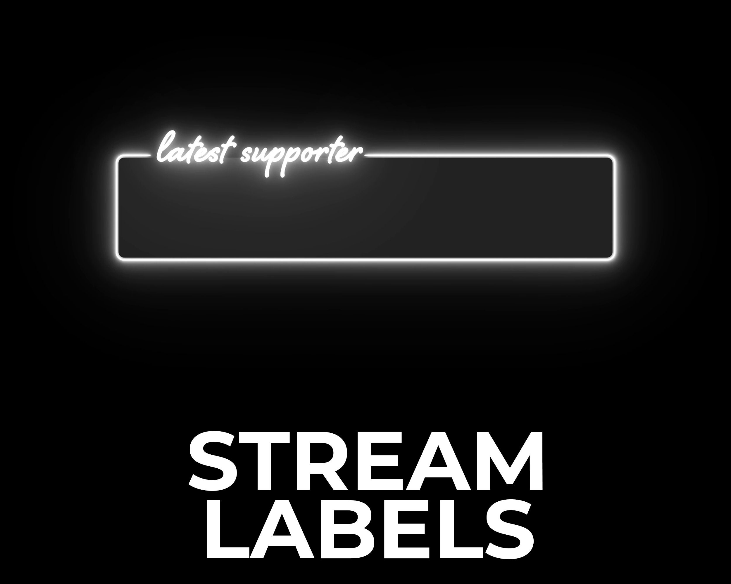 Animated Neon Stream Labels, Twitch Labels, Latest Follower Subscriber ...
