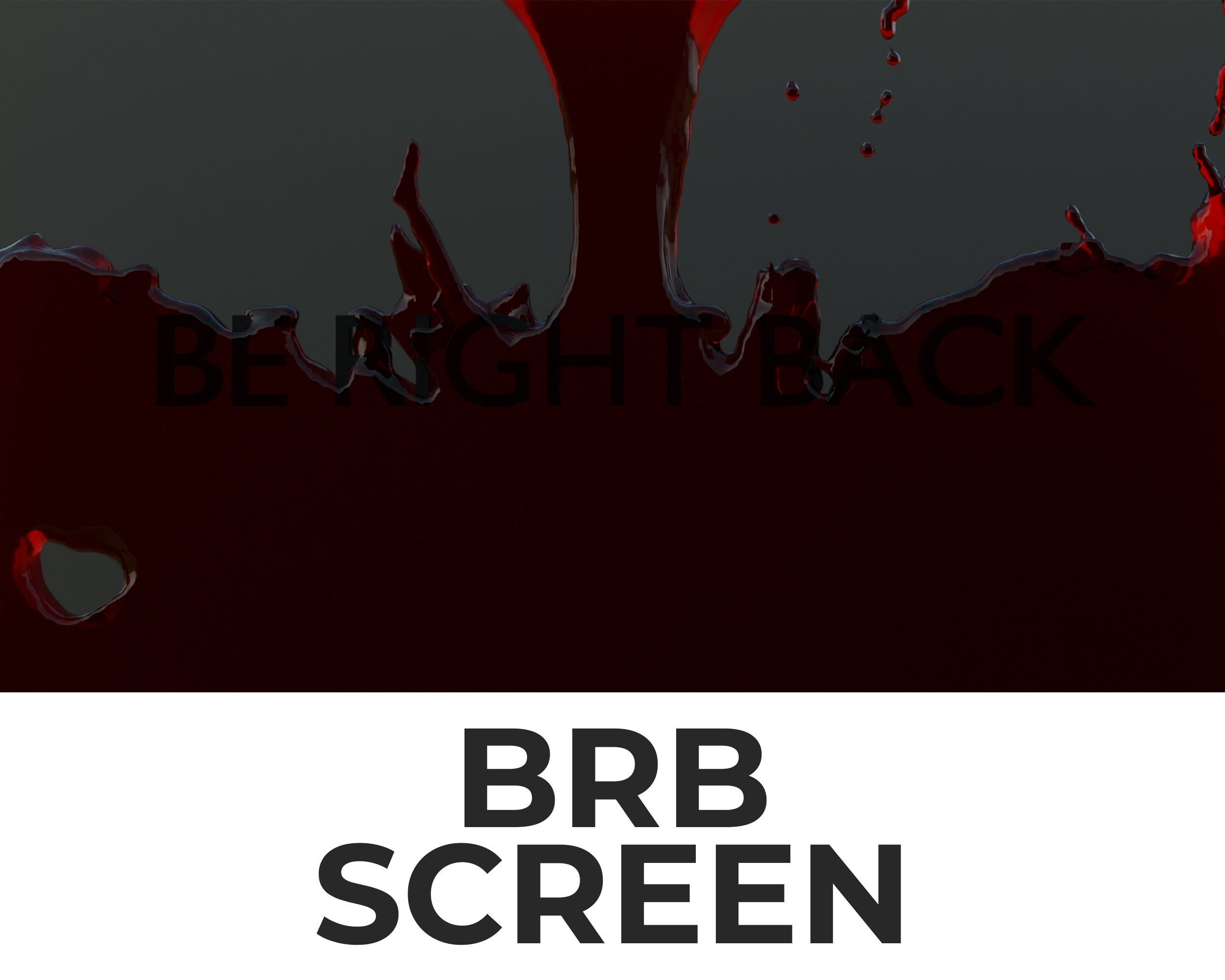 Blood Be Right Back Screen, BRB Animated Scene, Spooky Horror Halloween ...