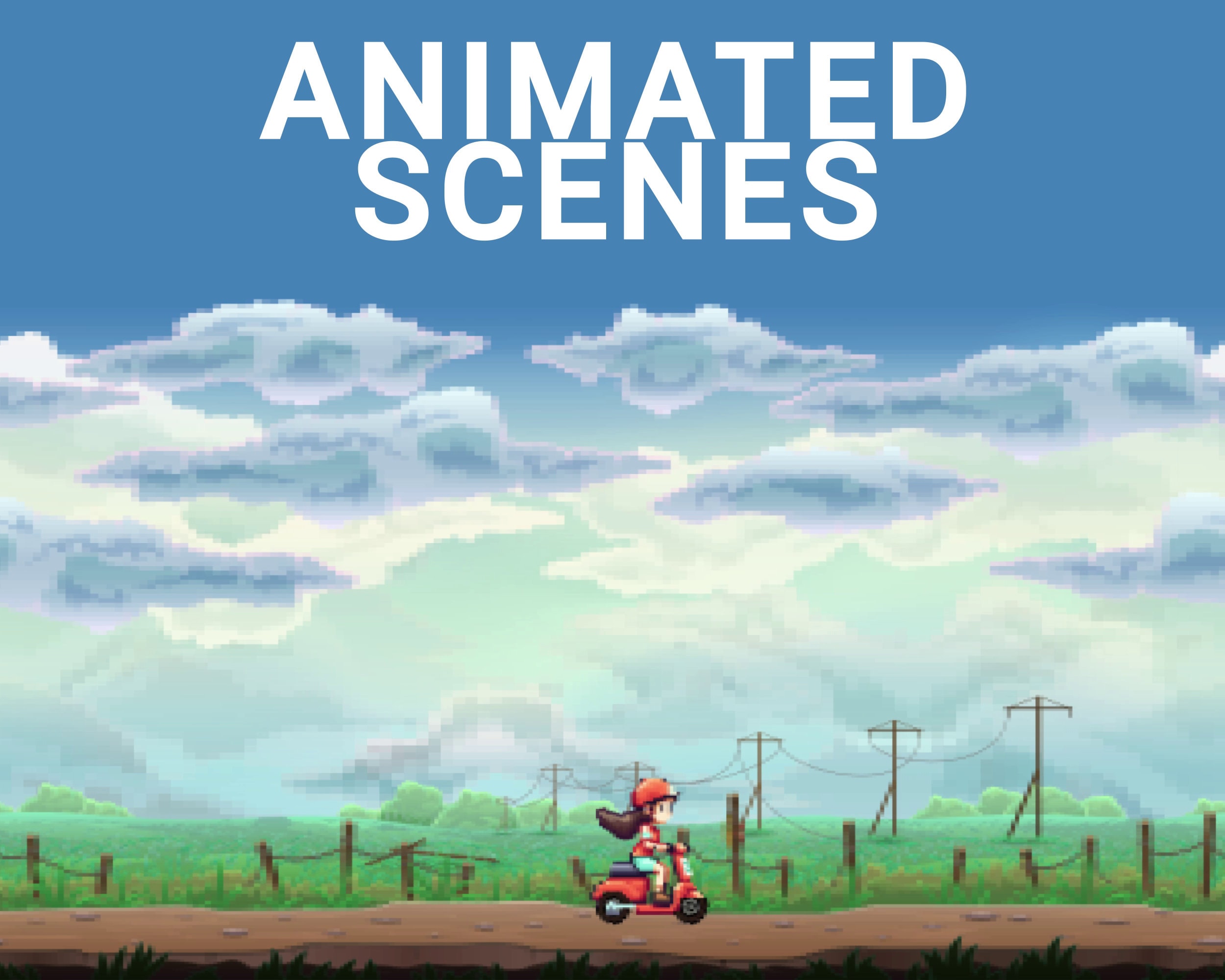 Pixel Field Animated Scenes BRB Be Right Back Starting Soon - Etsy UK
