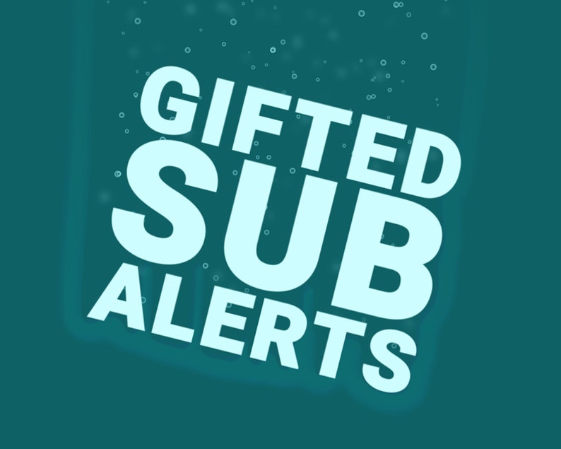 Underwater Gifted Sub Alerts for Twitch Streams Ocean Sea - Etsy