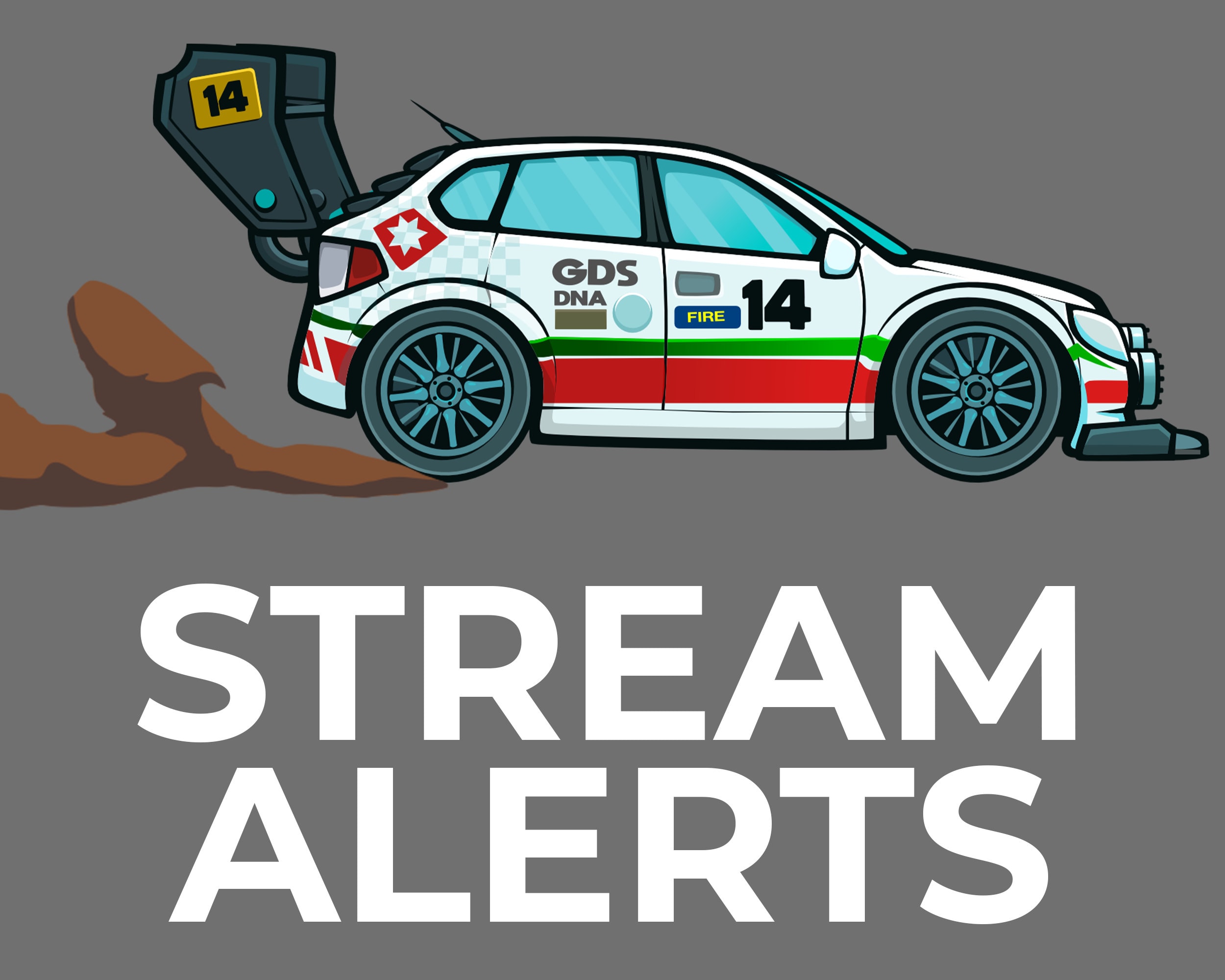 Rally Car Animated Alerts for Twitch Streams Racing Vehicle - Etsy