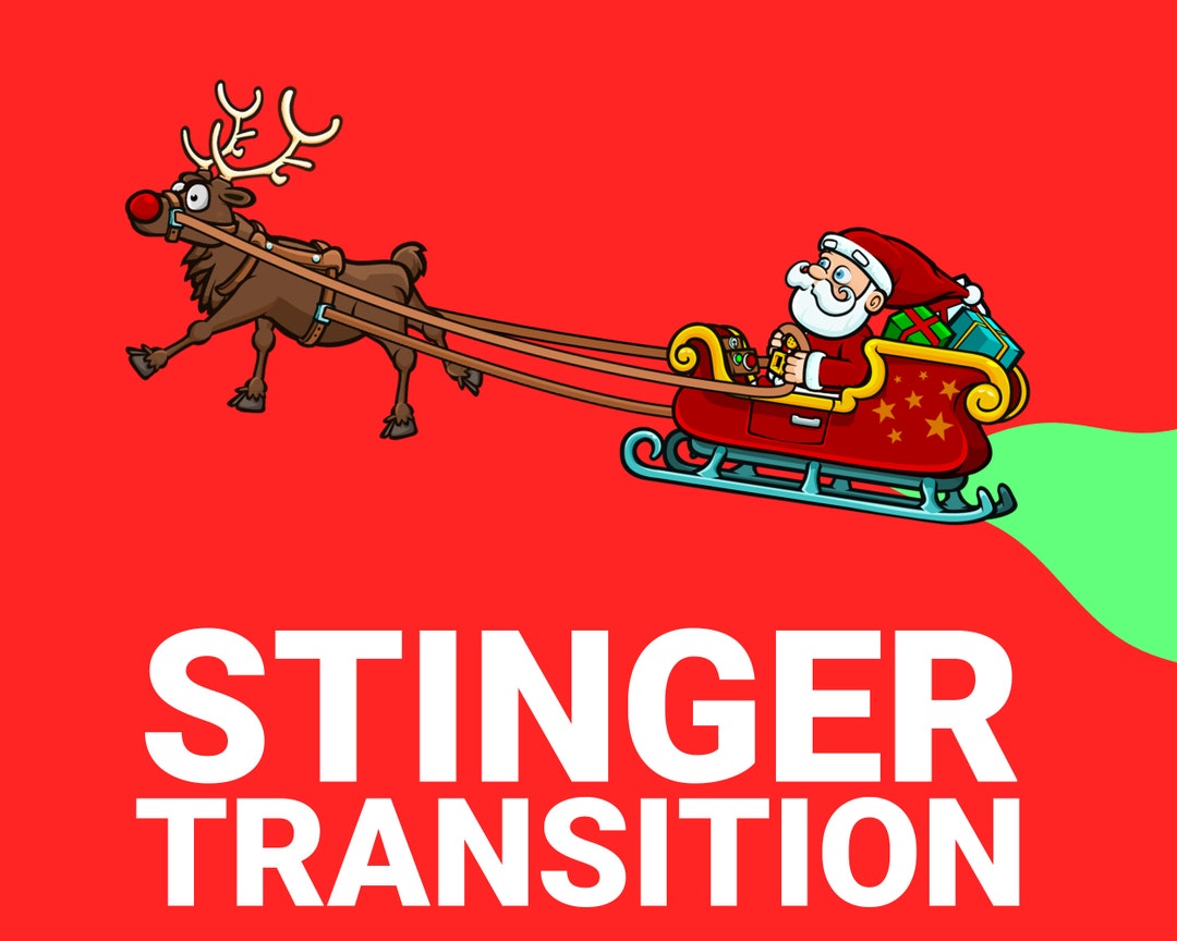 Christmas Stinger Transition for Twitch Streams, New Year Santa Claus ...