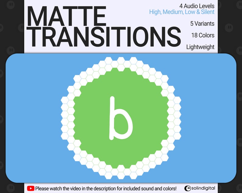 Hexagon Matte Stinger Transitions, Clean Sleek Minimalist Fast Animated ...