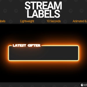 Animated Orange Saber Stream Labels, Twitch Labels, Latest Follower ...