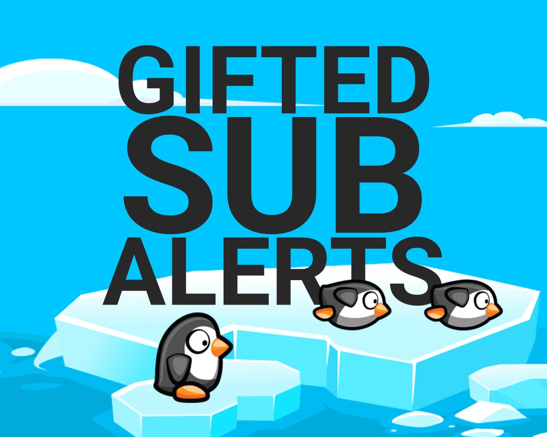 Penguin Gifted Sub Alerts for Twitch Streams, Funny Cute Bird Animal ...