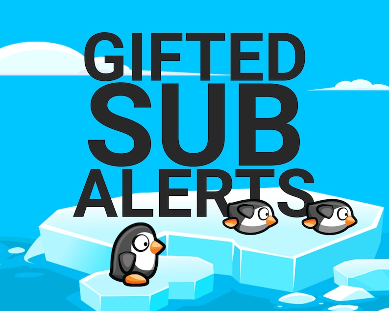 Penguin Gifted Sub Alerts for Twitch Streams Funny Cute Bird - Etsy