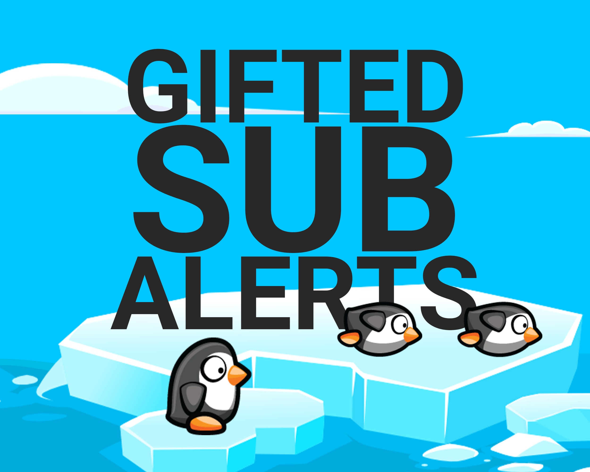 Penguin Gifted Sub Alerts for Twitch Streams Funny Cute Bird - Etsy