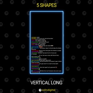 Neon Twitch Chat Box, 2 Layers, 5 Shapes, Animated and Static Retro ...
