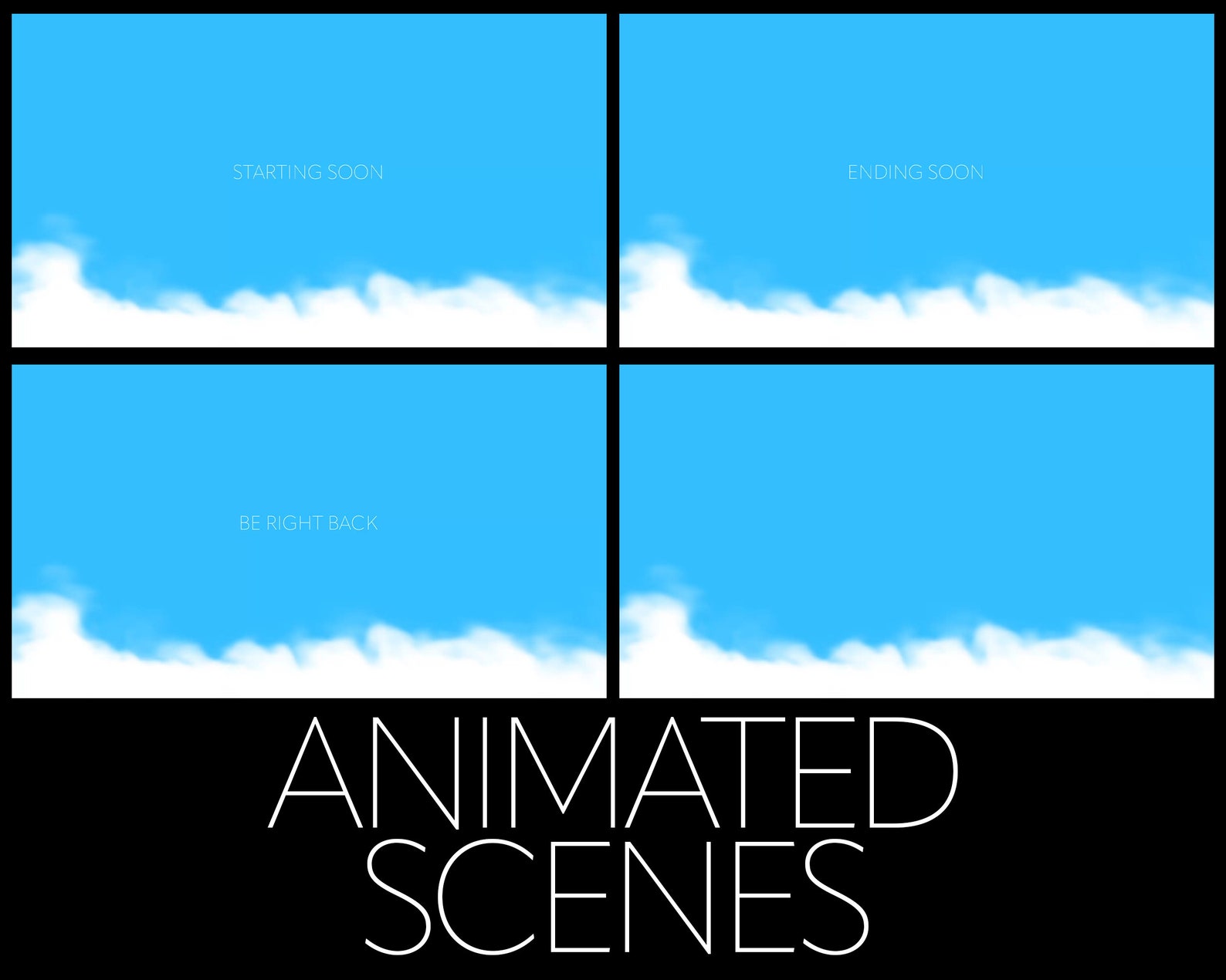 Day Sky Animated Scenes, BRB, Be Right Back, Starting Ending Soon, Just ...