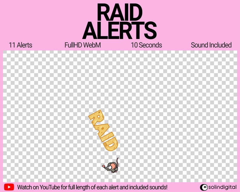 Cats Raid Alerts for Twitch Streamers, Chibi Cute Kawaii Funny Kittens ...