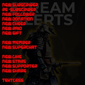 Lightning Ronin Pixel Alerts for Twitch Streams, Samurai Warrior ...