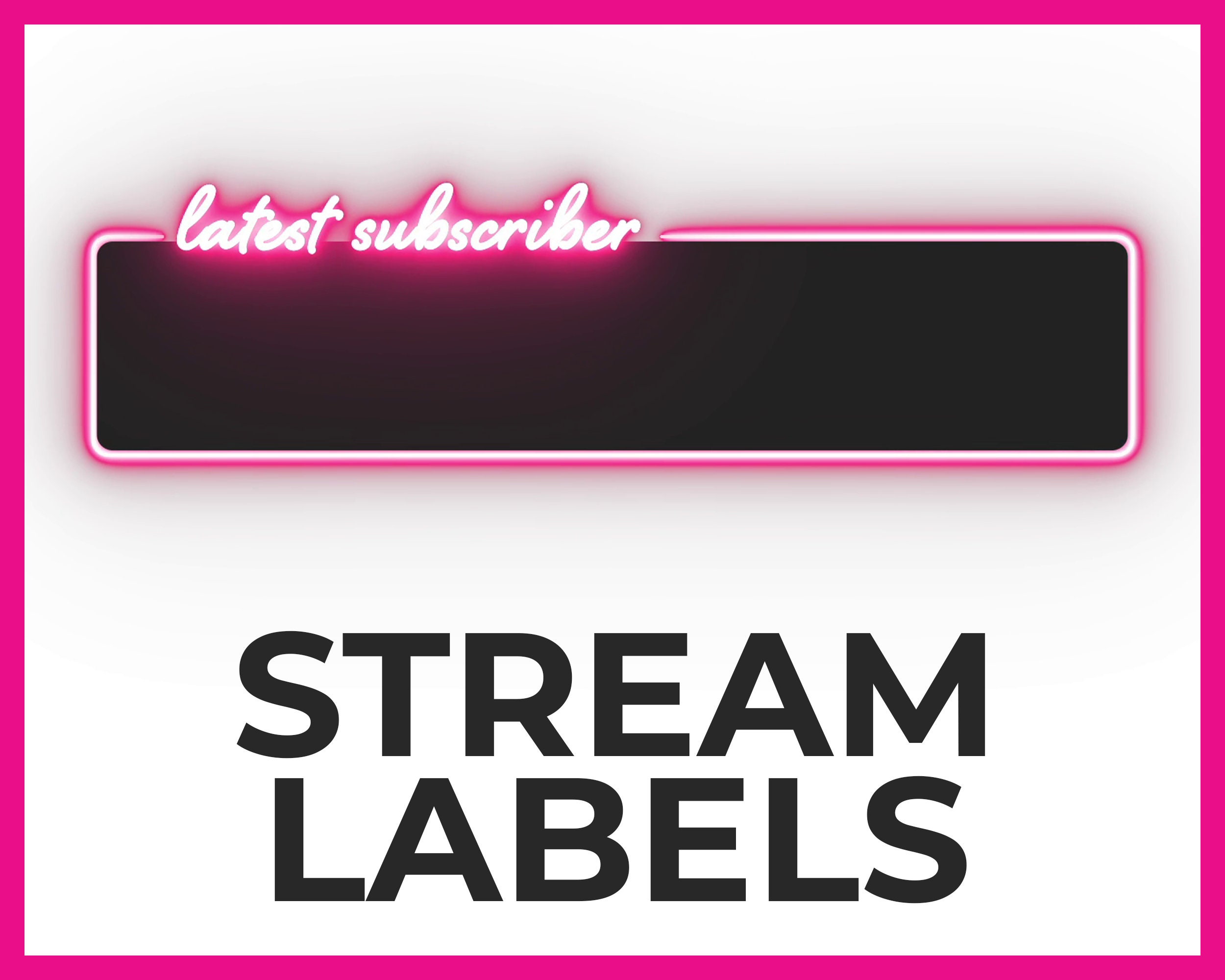 Animated Neon Stream Labels Twitch Labels Latest Follower - Etsy UK