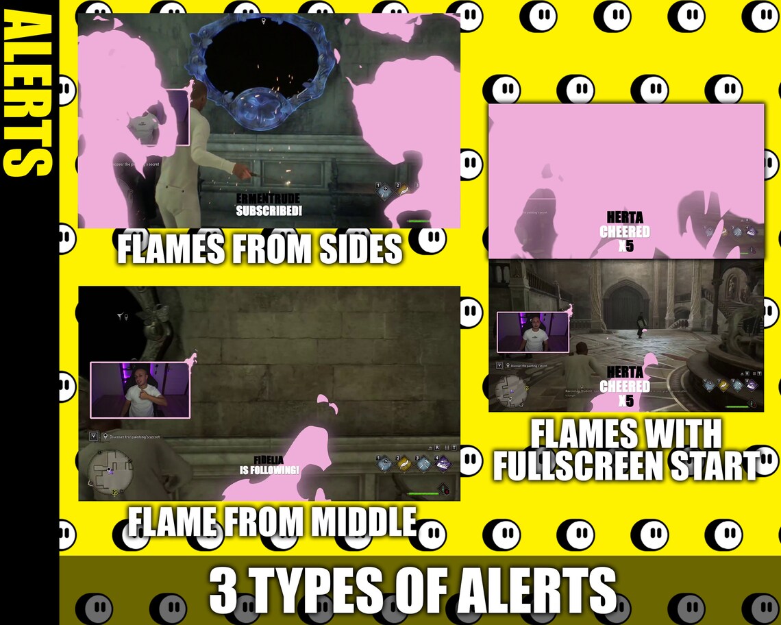 Fire Stream Pack | Fiery Streaming Bundle for Twitch | Flame Overlay ...