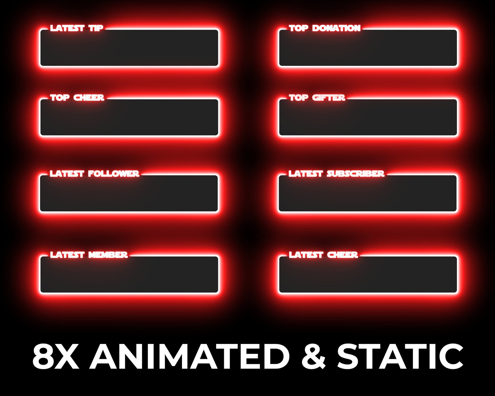 Animated Red Saber Stream Labels Twitch Labels Latest - Etsy