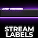 Animated Purple Saber Stream Labels, Twitch Labels, Latest Follower ...