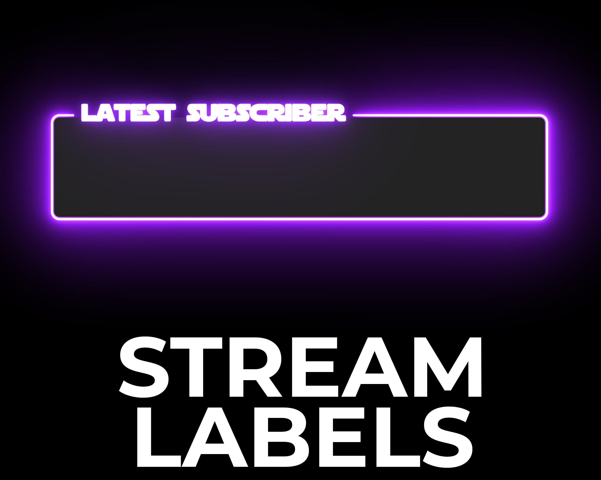 Animated Purple Saber Stream Labels, Twitch Labels, Latest Follower ...
