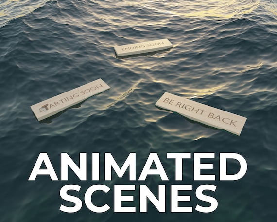 Ocean Animated Scenes Be Right Back BRB Stream Starting and - Etsy