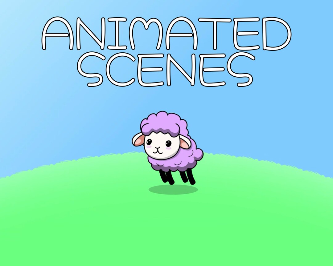 Fluffy Sheep Animated Scenes, BRB, Be Right Back, Starting Soon Twitch ...
