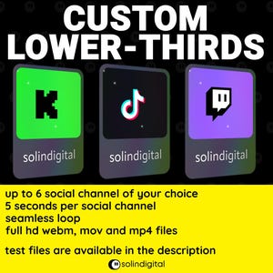 Card Custom Social Media Lower Thirds for Twitch, Youtube, Tiktok ...