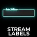 Animated Neon Stream Labels, Twitch Labels, Latest Follower Subscriber ...