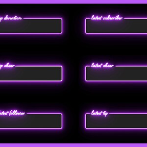 Animated Neon Stream Labels Twitch Labels Latest Follower - Etsy