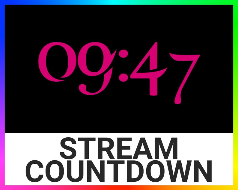 Stream Countdown Stream Starting Timer With Multiple Fonts 5 - Etsy