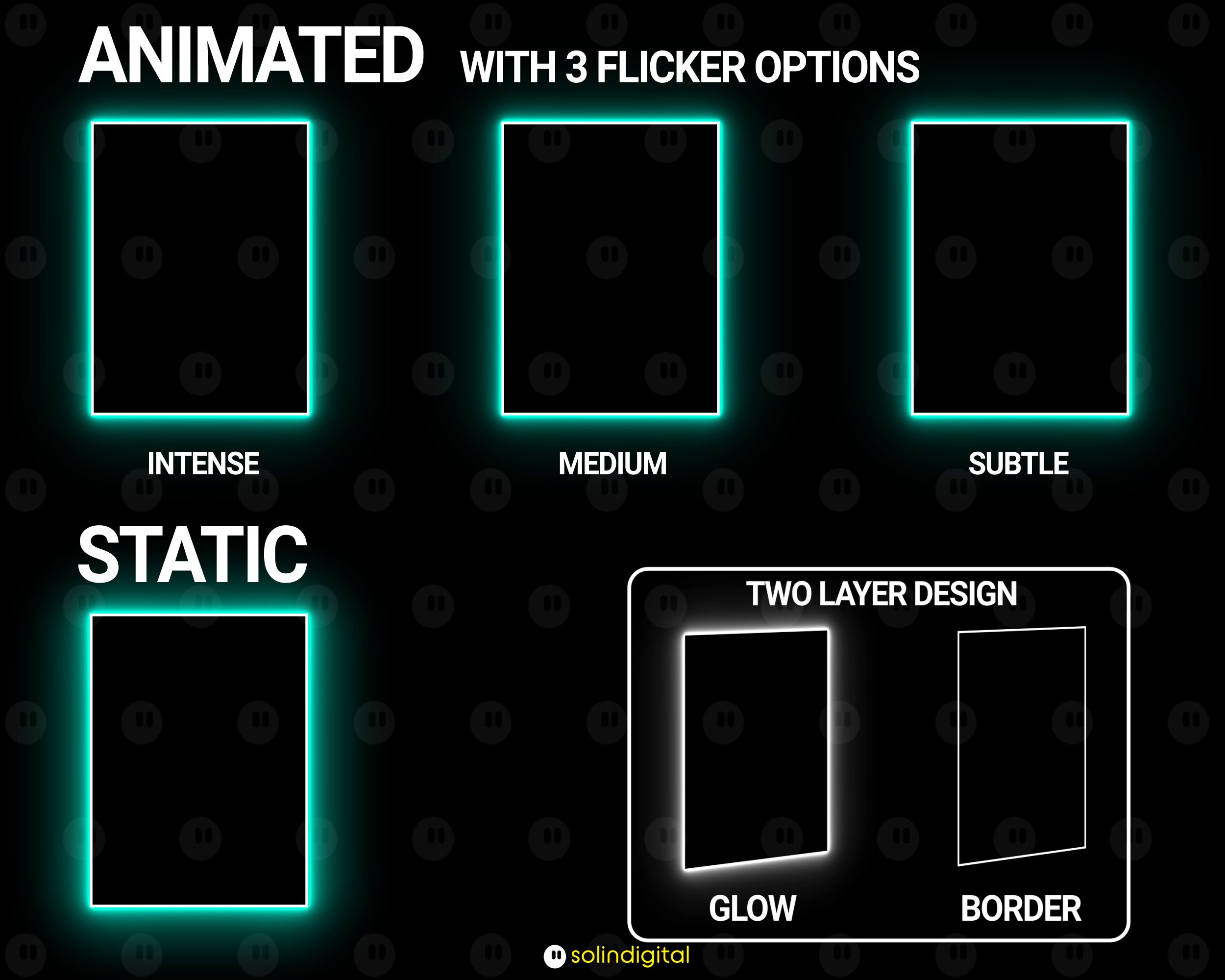 Neon Color Correction Twitch Overlays, Animated and Static Camera ...