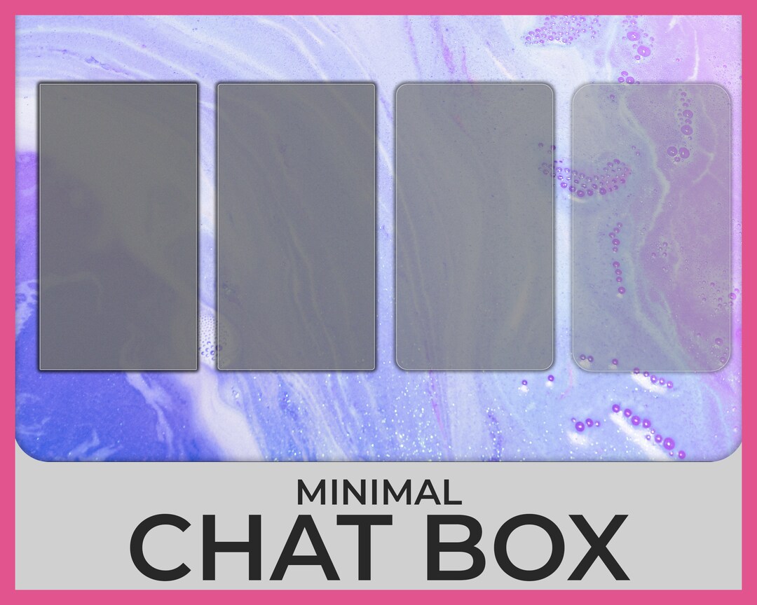 Twitch Chat Box, Scalable, Mix and Match Stream Overlays for OBS, Semi ...