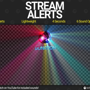 Disco Ball Stream Alerts for Twitch, Retro Lightweight Animated ...