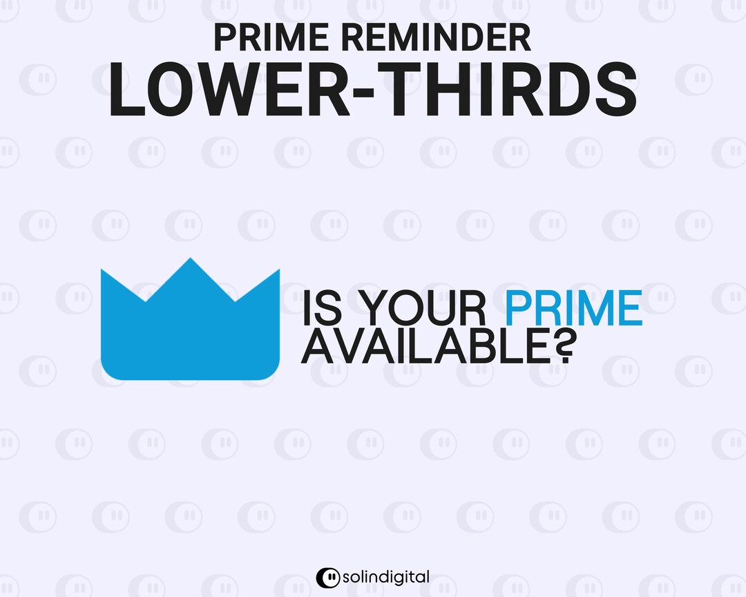 Twitch Prime Sub Reminder, Subscribe Pop-ups Lower-third, Animated ...